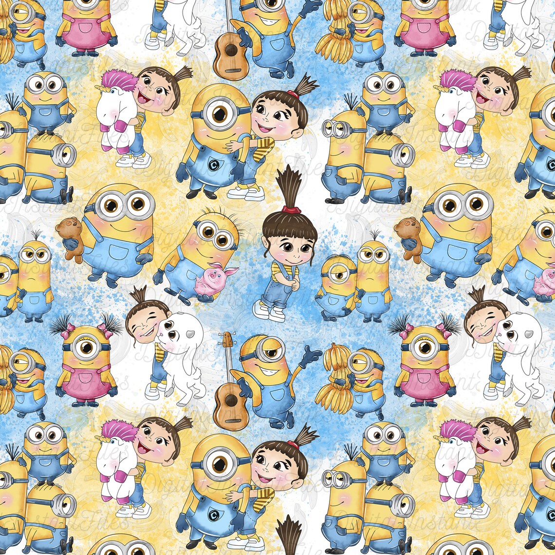 Minions Seamless Pattern Cute Minions Minions Fabric - Etsy