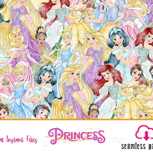 Princess Mashup Seamless Pattern - Etsy