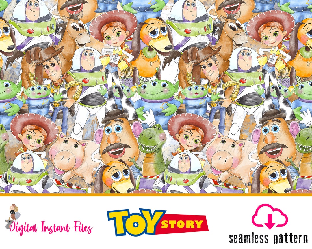 Toy Story Seamless Pattern Andys Toy Story Seamless Pattern - Etsy