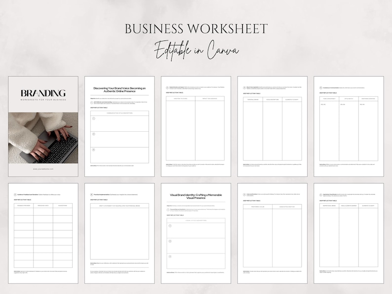 32 Page Business Worksheet Template, Printable Worksheet, Worksheet ...