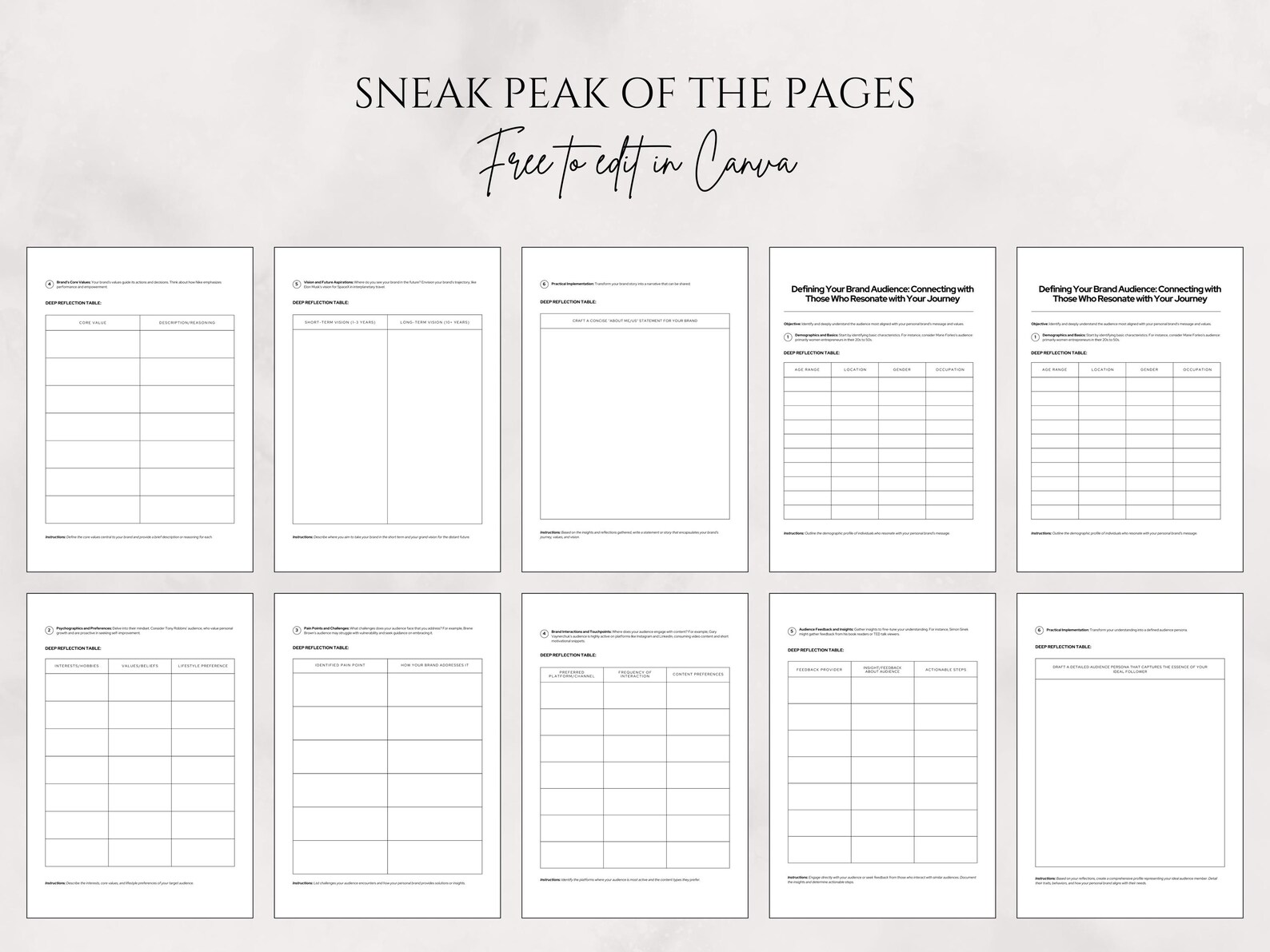 32 Page Business Worksheet Template, Printable Worksheet, Worksheet ...