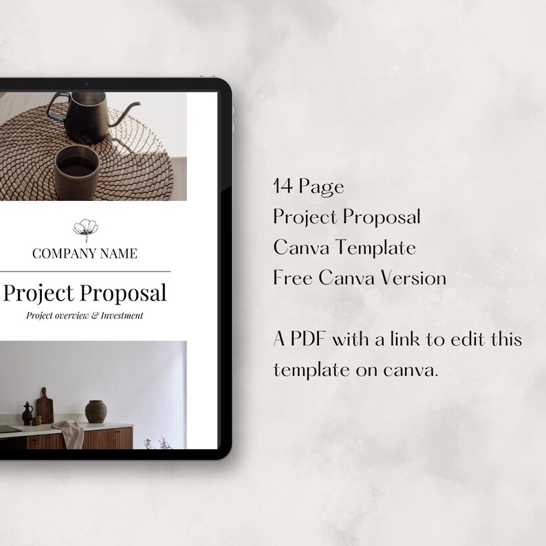 14 Page Project Proposal, Editable Canva Template, Professional Design ...