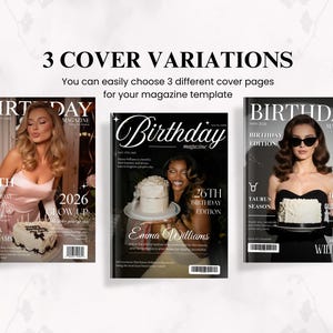 Birthday Magazine Template, Magazine Gift, Best Friend, Editable ...
