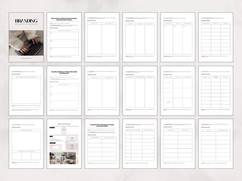32 Page Business Worksheet Template, Printable Worksheet, Worksheet ...