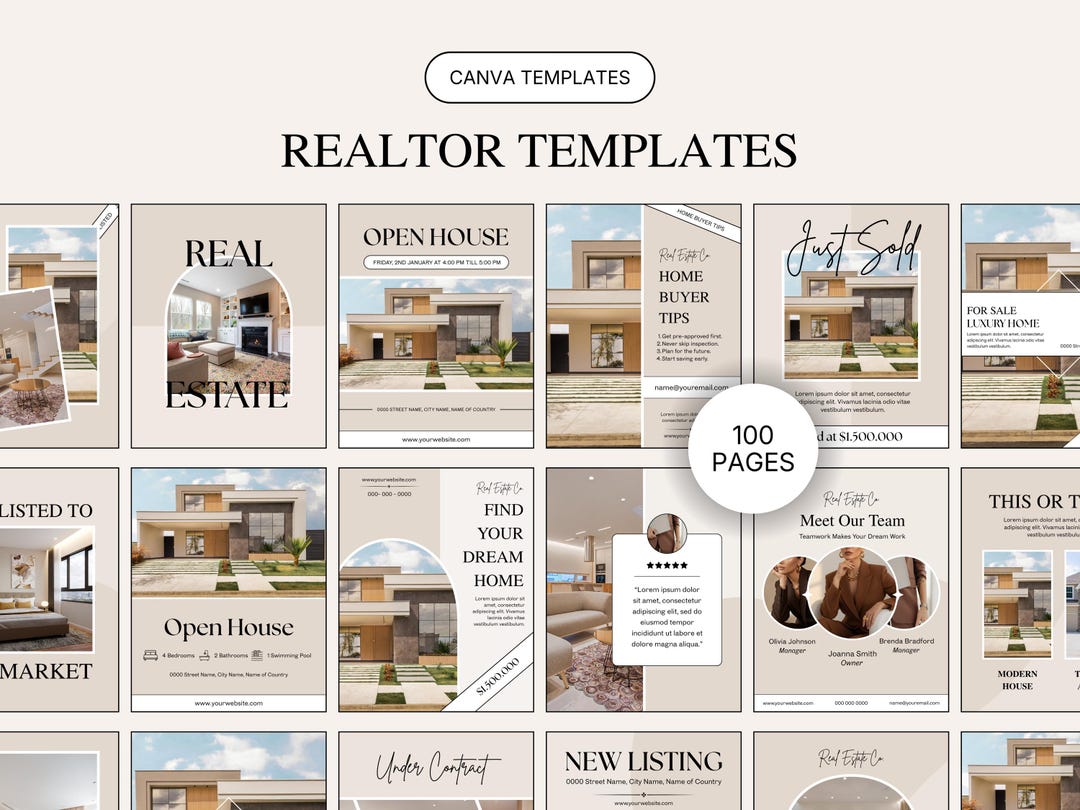 Real Estate Instagram Post Templates Luxury Realtor Canva Social Media ...