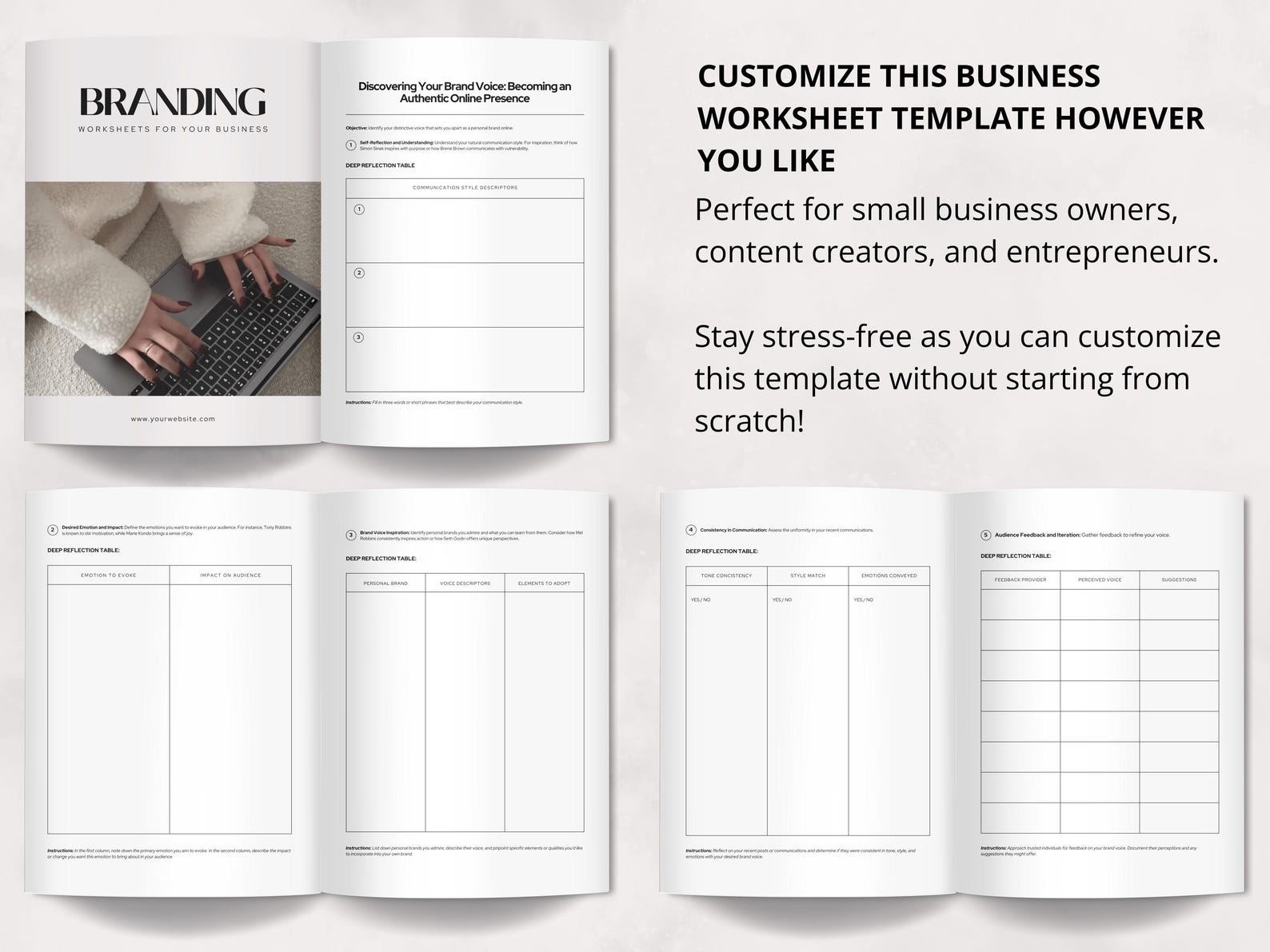 32 Page Business Worksheet Template, Printable Worksheet, Worksheet ...
