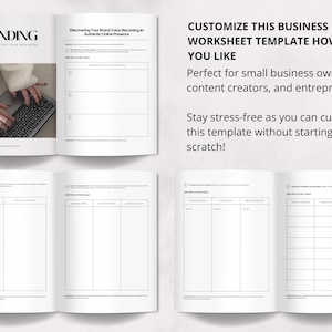 32 Page Business Worksheet Template, Printable Worksheet, Worksheet ...
