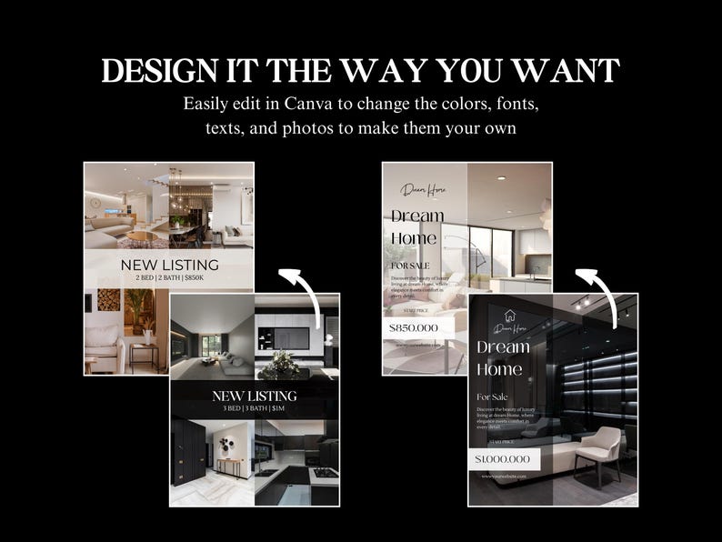 100 Real Estate Instagram Post Templates, Luxury Templates, Realtor ...