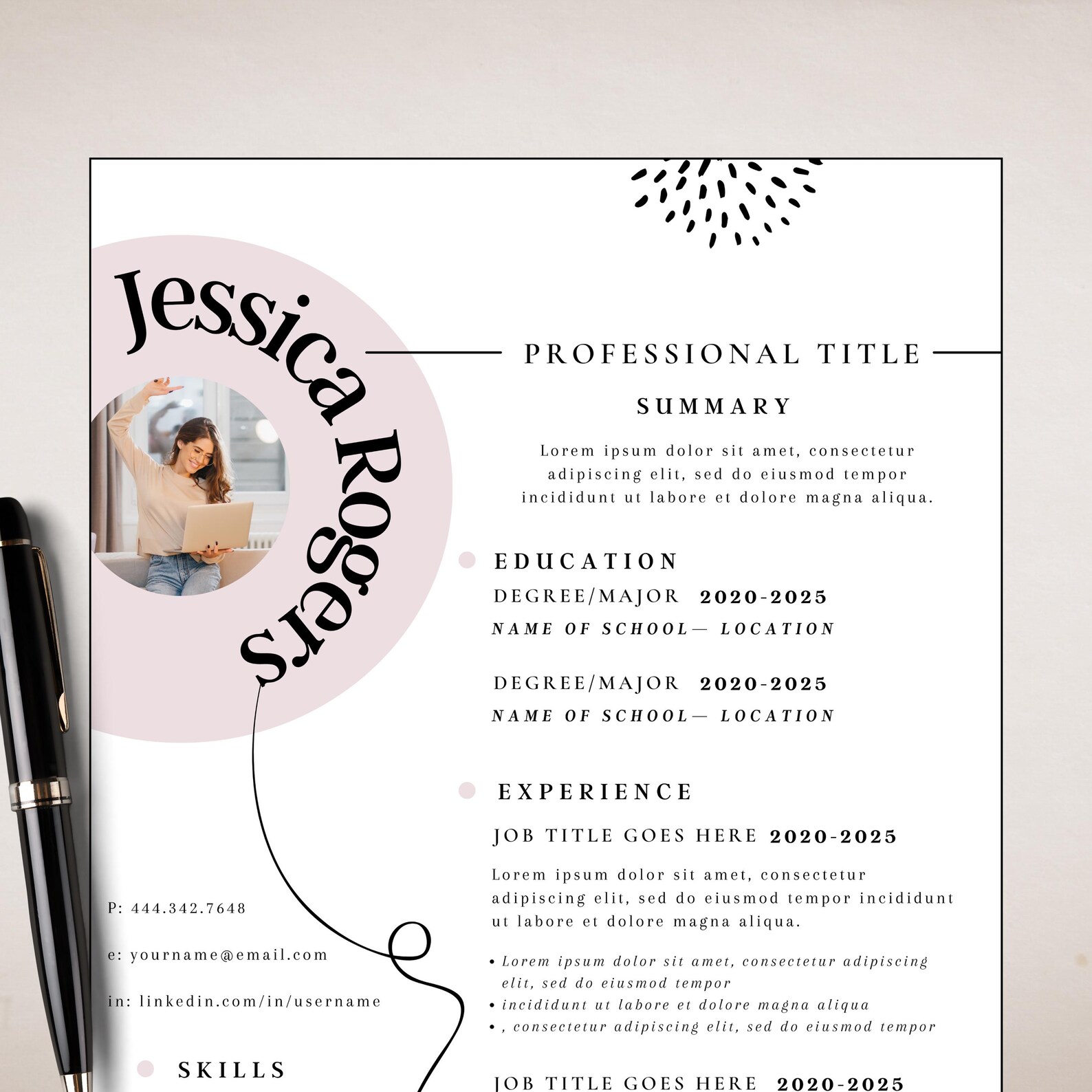 2-page Resume Template, Minimalist Resume, Creative Resume, Modern ...