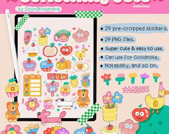 Colorful Dog Care Stickers for Digital Planner L Pre-cropped File for ...