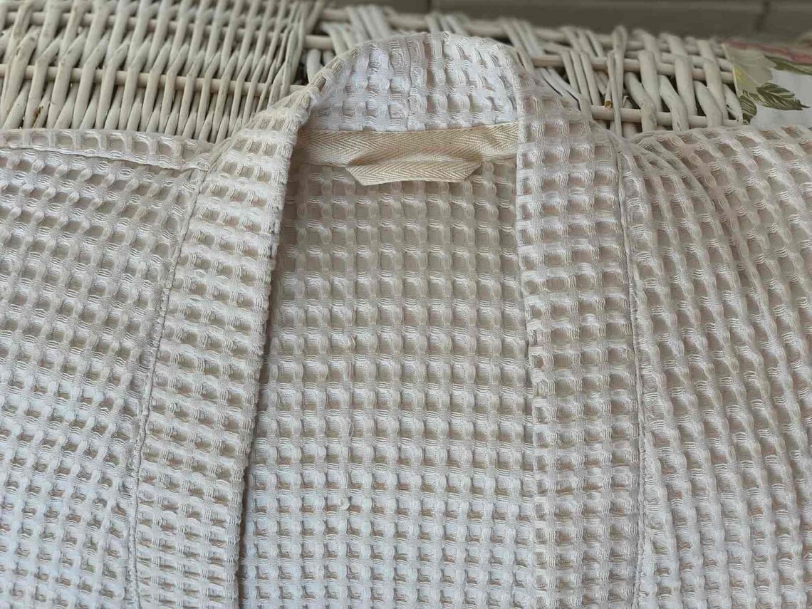 WAFFLE Dressing Gown GROOMSMEN ROBE Anniversary Robe Woman Men | Etsy