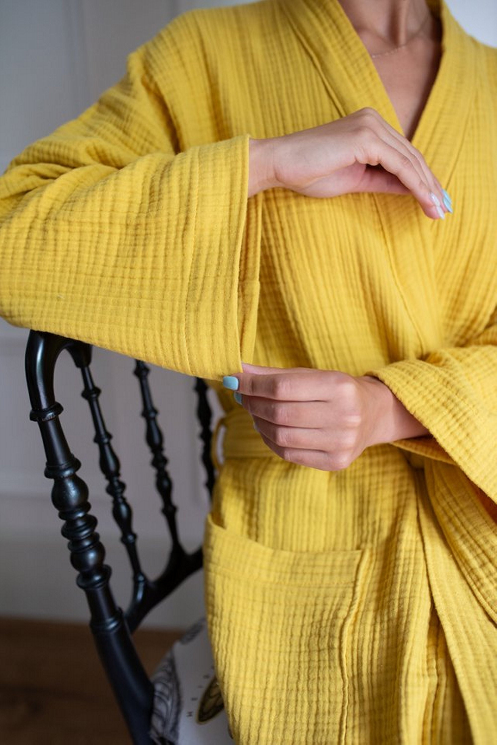 Muslin Cotton Woman Robe Double Gauze Bath Robe Muslin Robe | Etsy