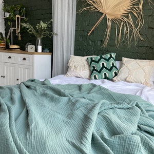 KING MUSLIN GAUZE 120" Coverlet Organic 100 % Cotton Muslin Adult ...