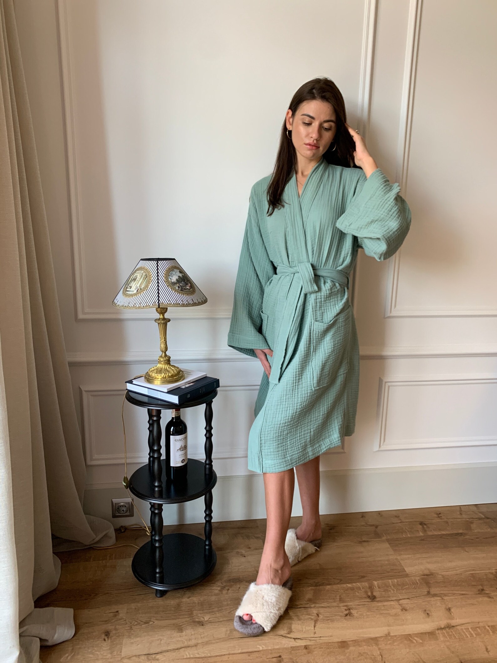 Muslin Robe Woman Gauze Bathrobe Cotton Hooded Gown Robe | Etsy