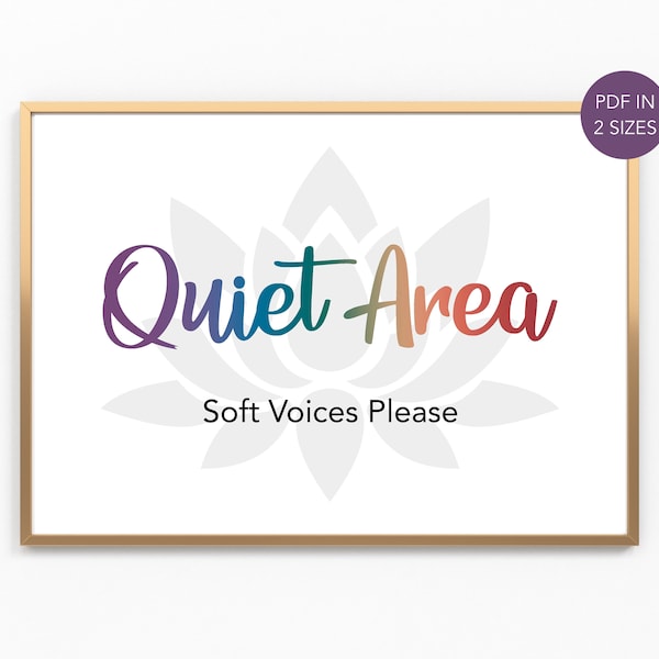 Soft Voice Please Door Sign - Etsy