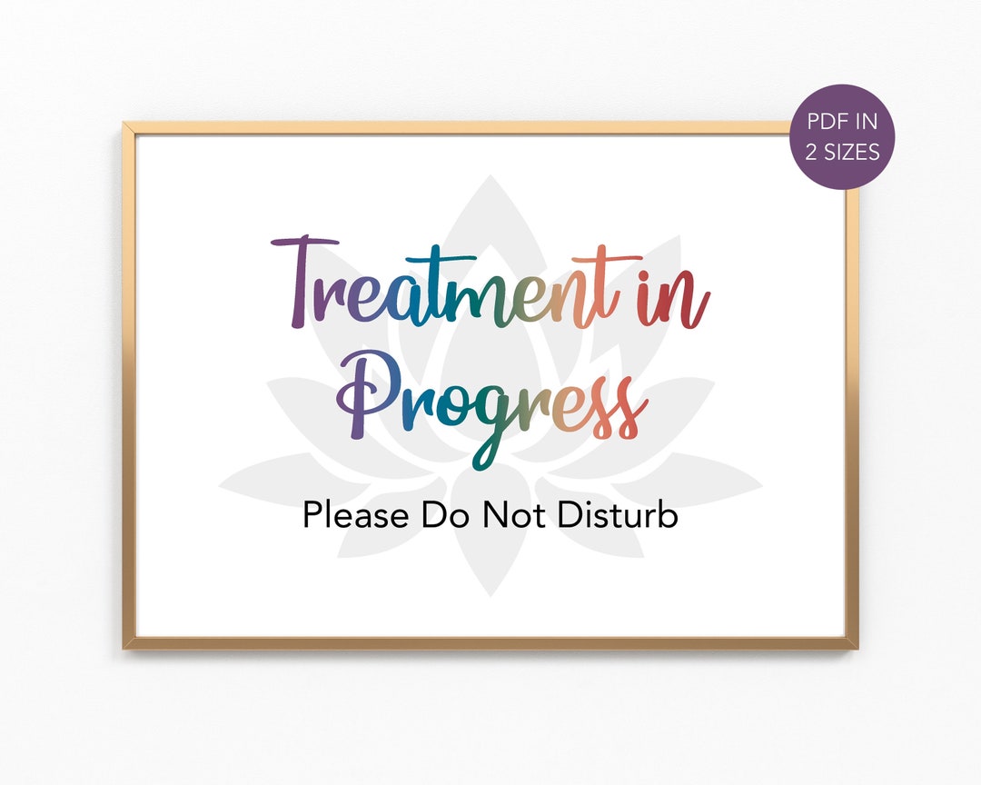 Treatment in Progress Sign, Please Do Not Disturb Sign, Business Pdf ...