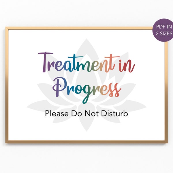 Do Not Disturb Sign Treatment in Progress - Etsy