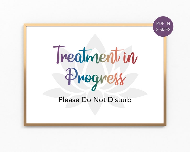 Treatment in Progress Sign, Please Do Not Disturb Sign, Business Pdf ...