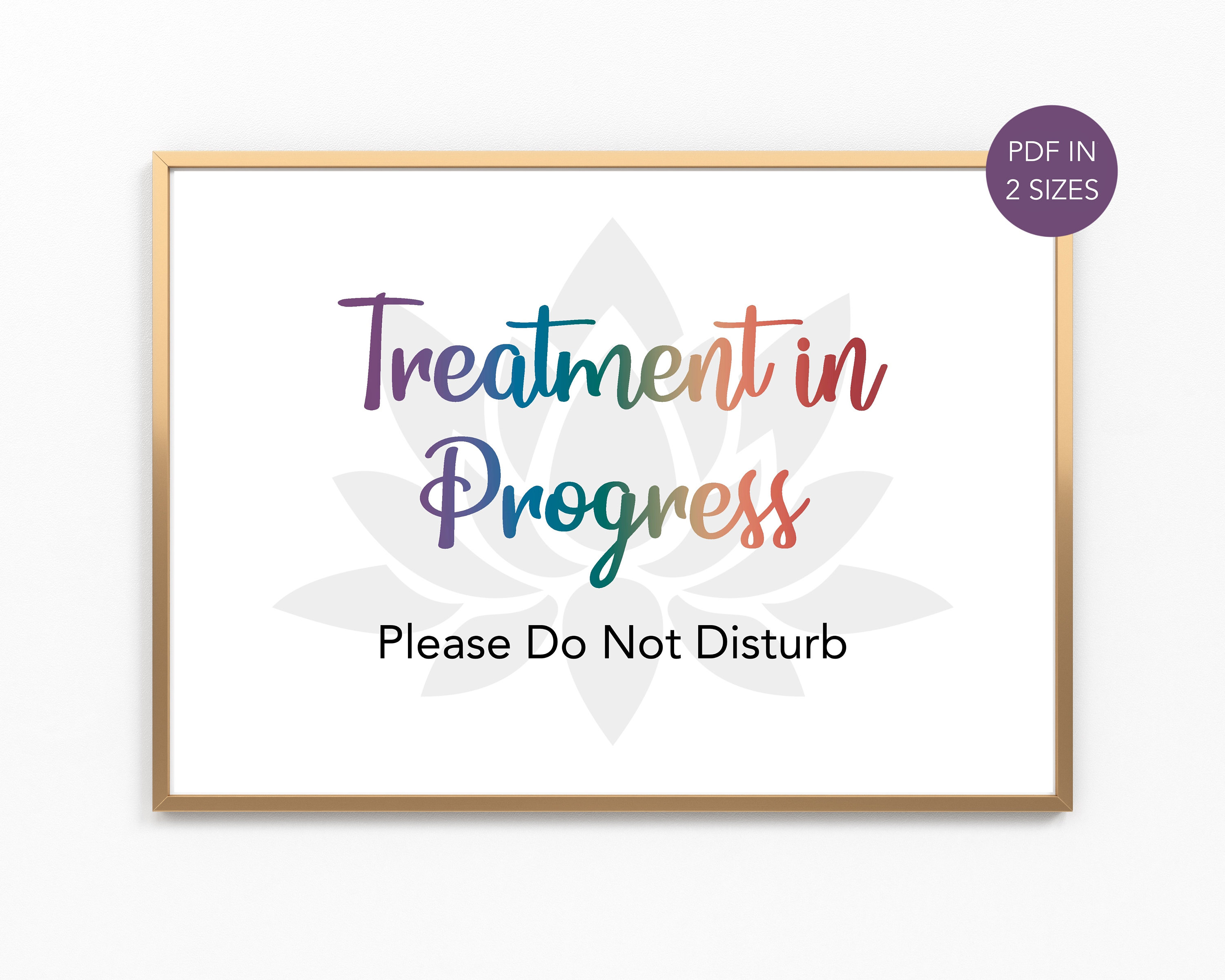 Treatment in Progress Sign, Please Do Not Disturb Sign, Business Pdf ...