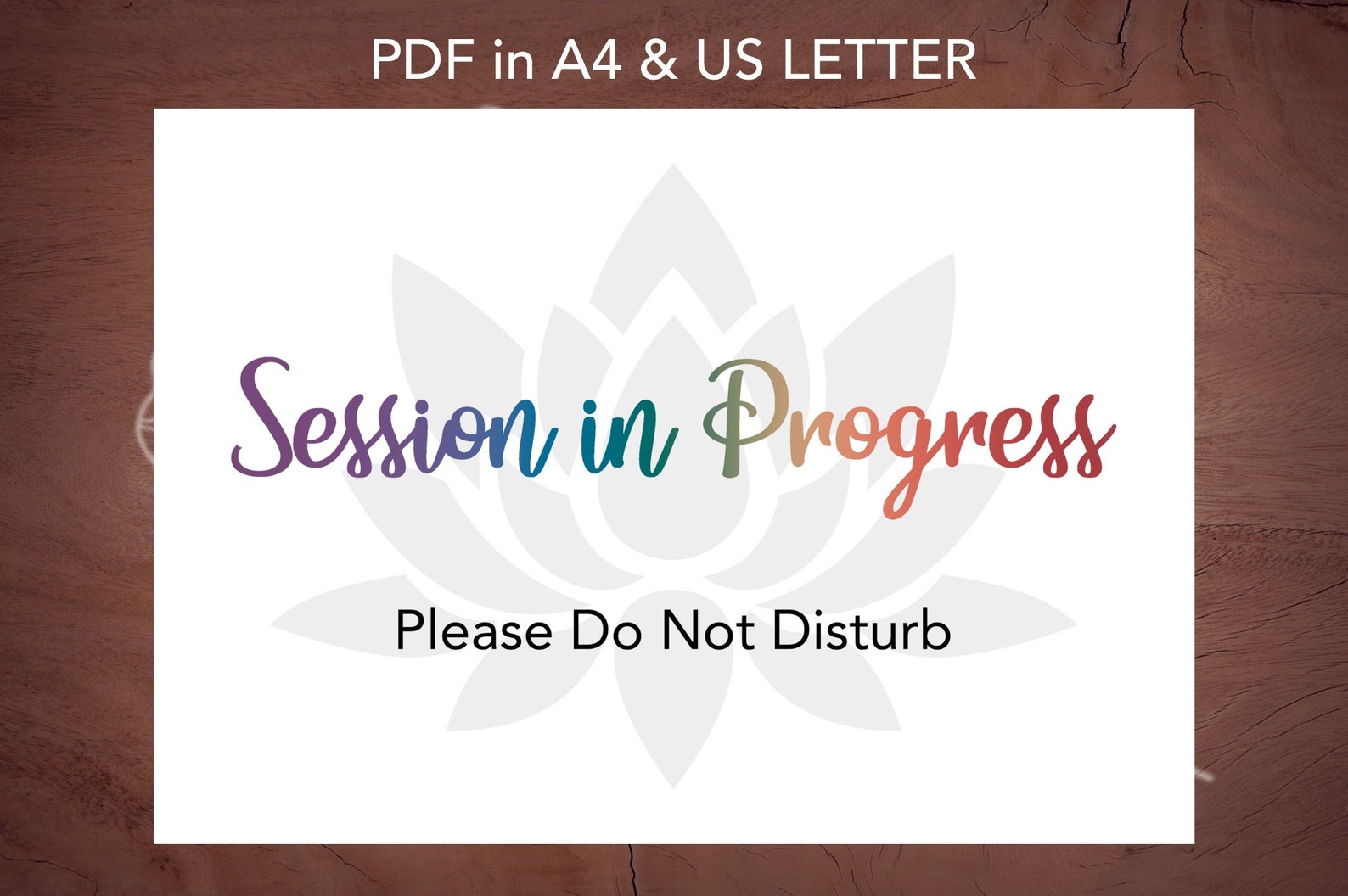Session in Progress Sign, Please Do Not Disturb Sign, Business Pdf ...