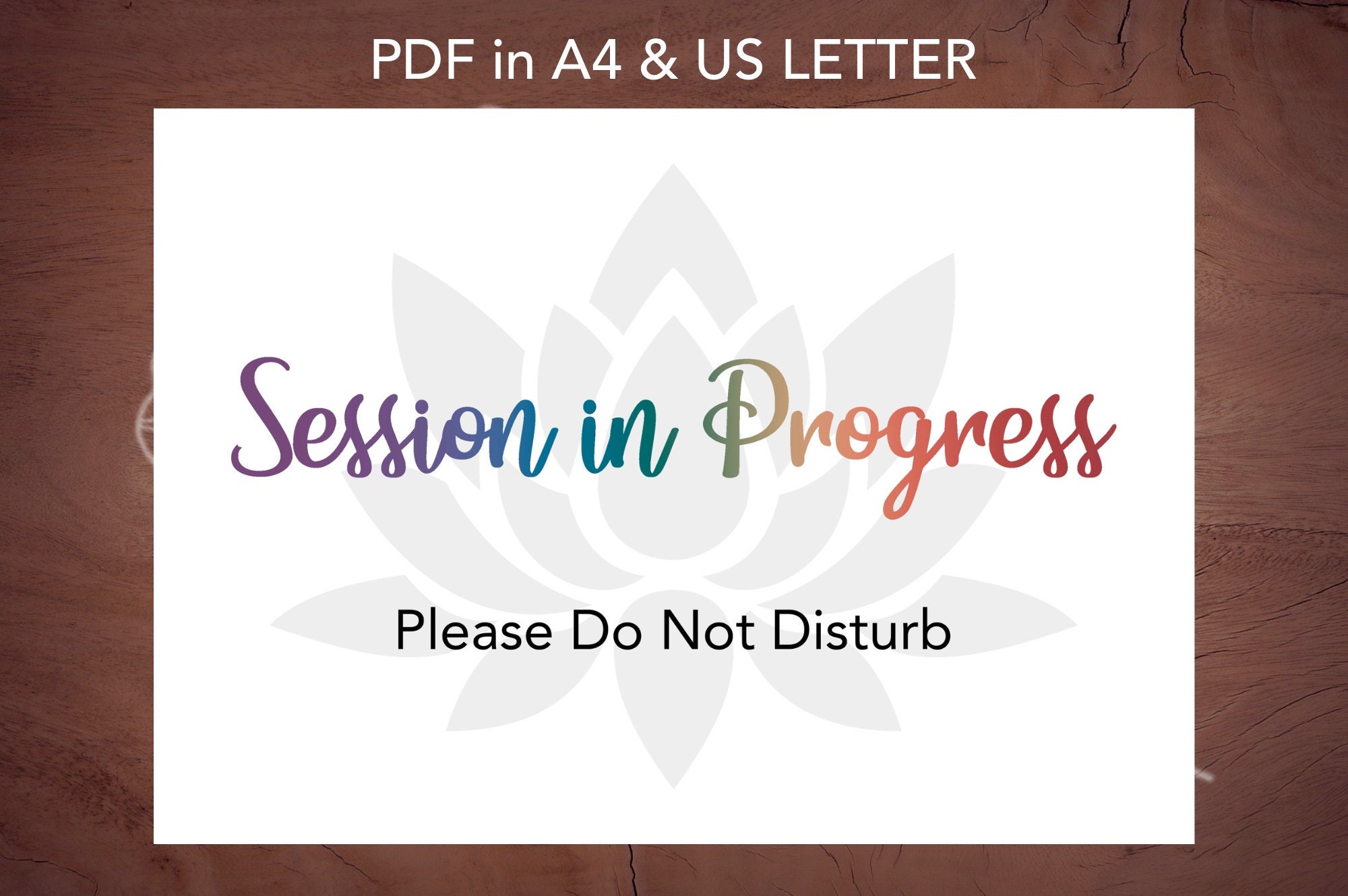 Session in Progress Sign, Please Do Not Disturb Sign, Business Pdf ...
