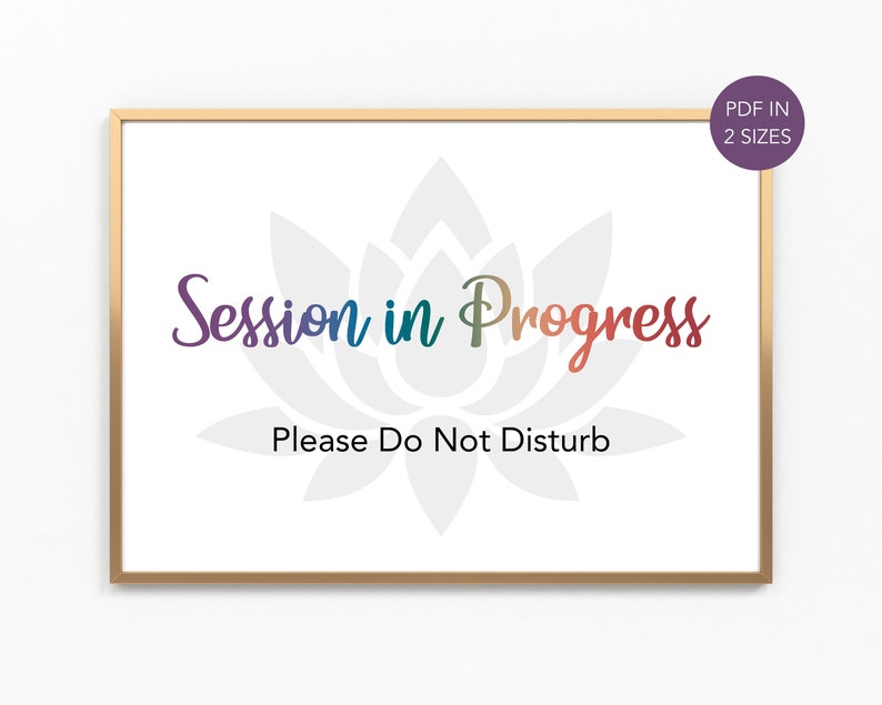 Session in Progress Sign, Please Do Not Disturb Sign, Business Pdf ...