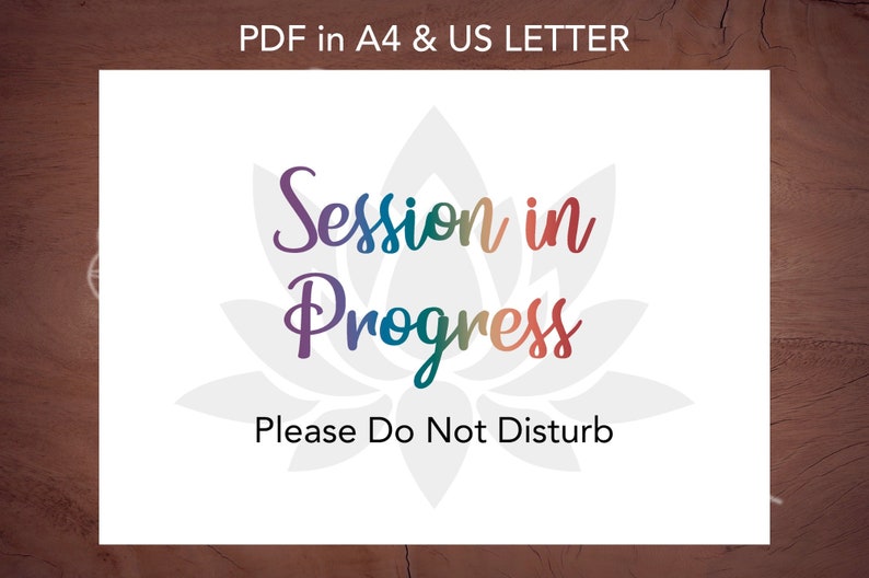 Session in Progress Sign Please Do Not Disturb Sign Business - Etsy