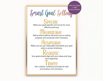 Smart Goal Setting Poster - Etsy