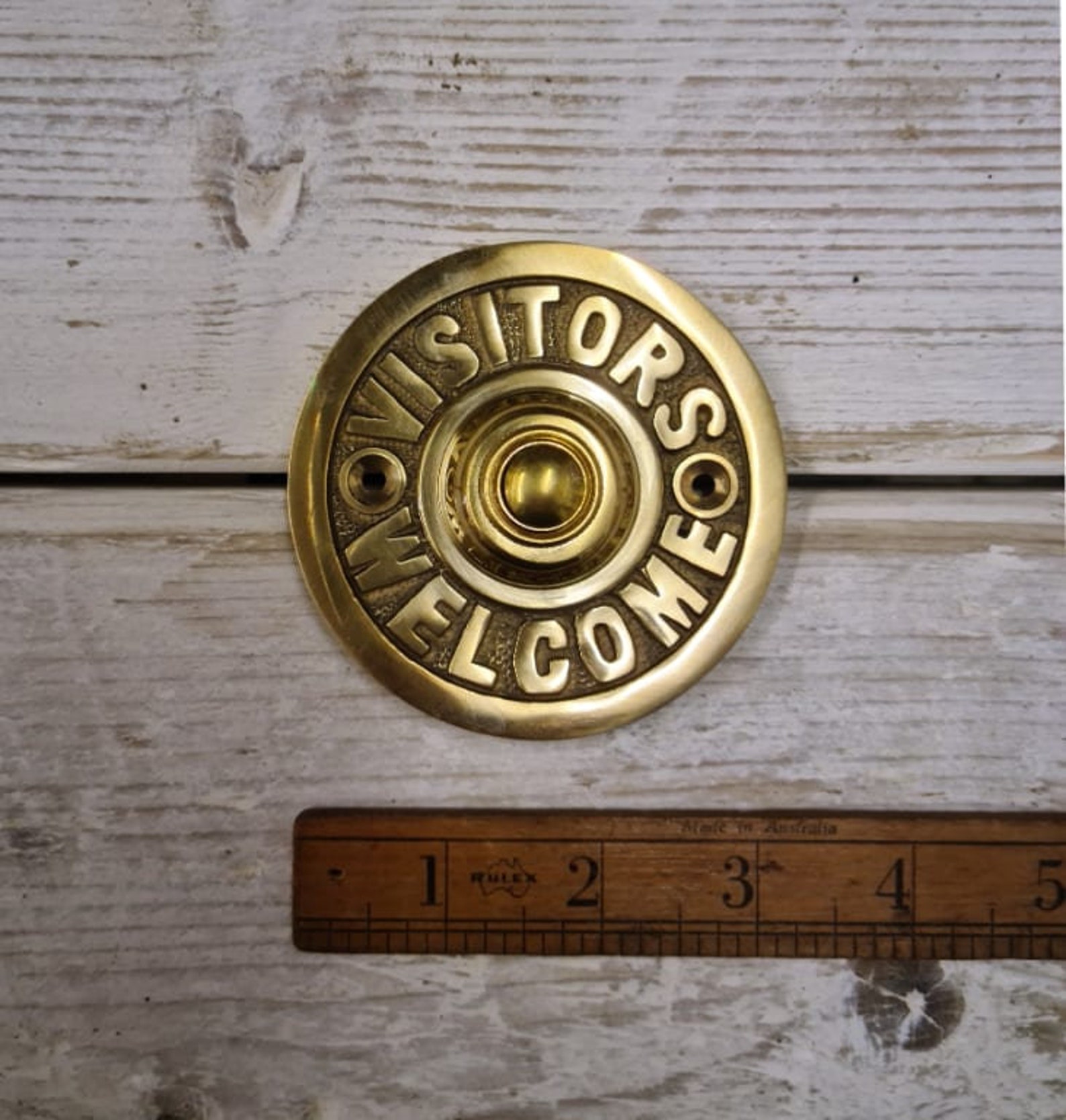 BRASS Door Bell Push Antique Style Solid Brass Door Bell - Etsy