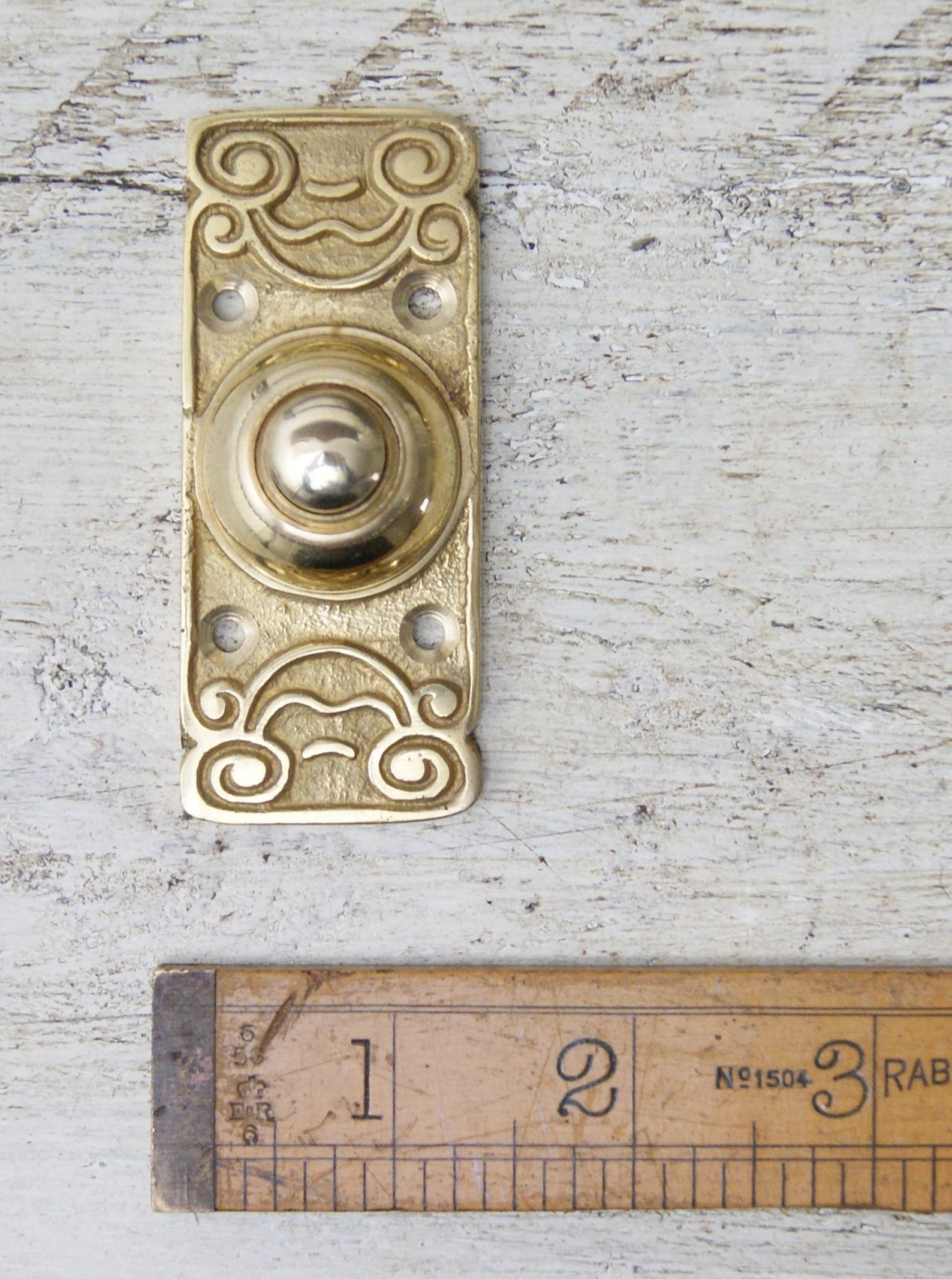 BRASS Door Bell Push Antique Style Solid Brass Door Bell - Etsy