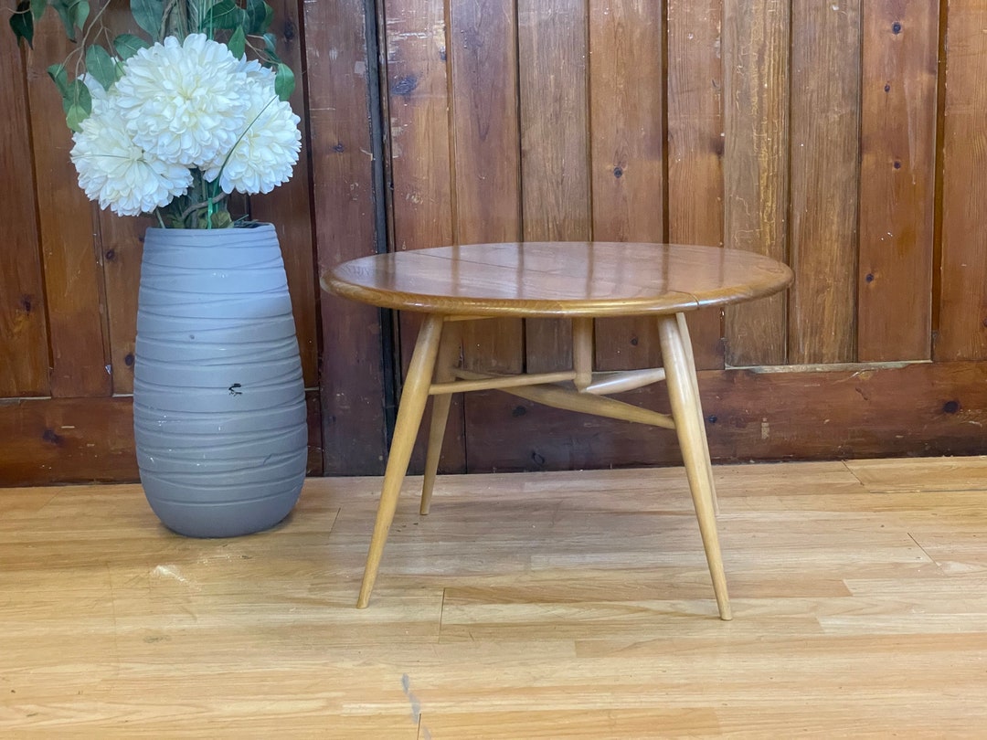 Vintage Round Ercol Coffee Table Model 308 / Mid Century Elm - Etsy