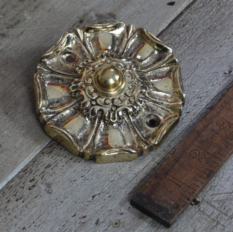 BRASS Door Bell Push Antique Style Solid Brass Door Bell - Etsy