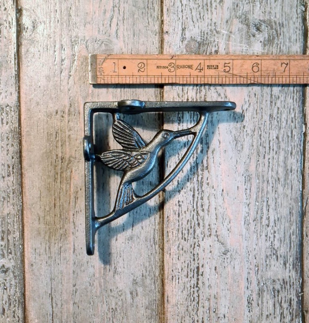 PAIR KINGFISHER Cast Iron Shelf Brackets \ Vintage & Antique Style ...
