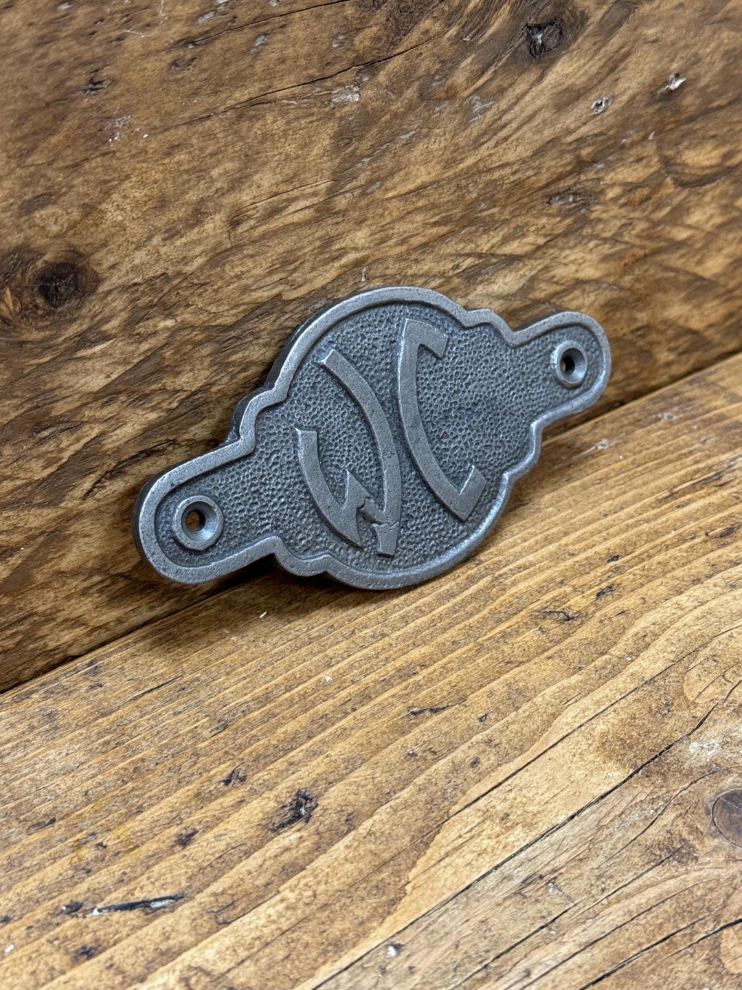 WC Cast Iron Industrial Style Toilet Door Bathroom Heavy Plaque Sign - Etsy