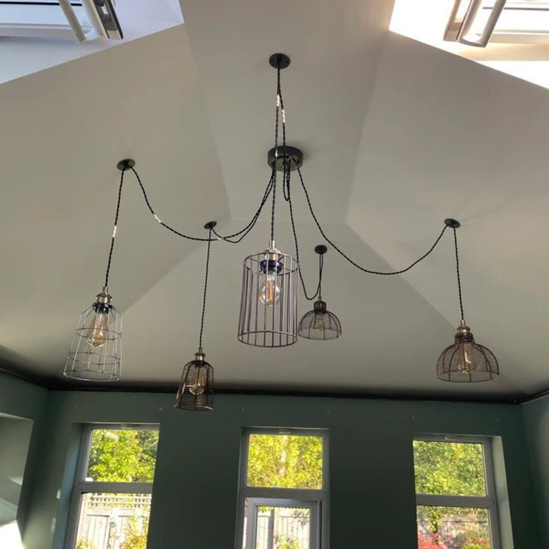 INDUSTRIAL WIRE SHADES \ Rustic Lamp Shades \ Desk Light Pendants ...