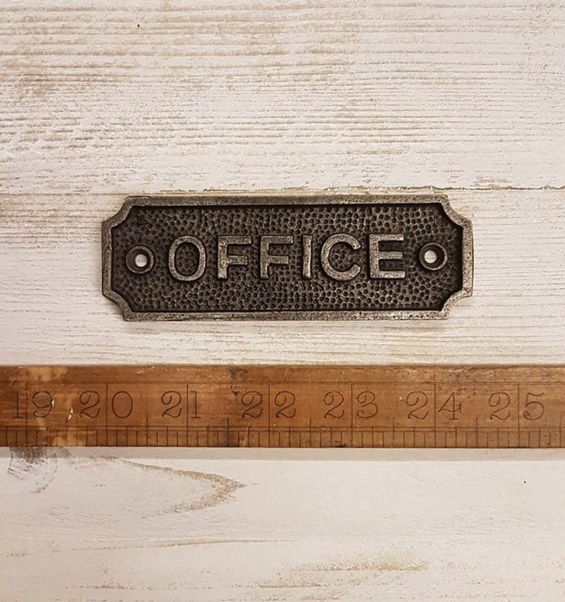 OFFICE Cast Iron Room Door Plaque Wall Sign Vintage - Etsy