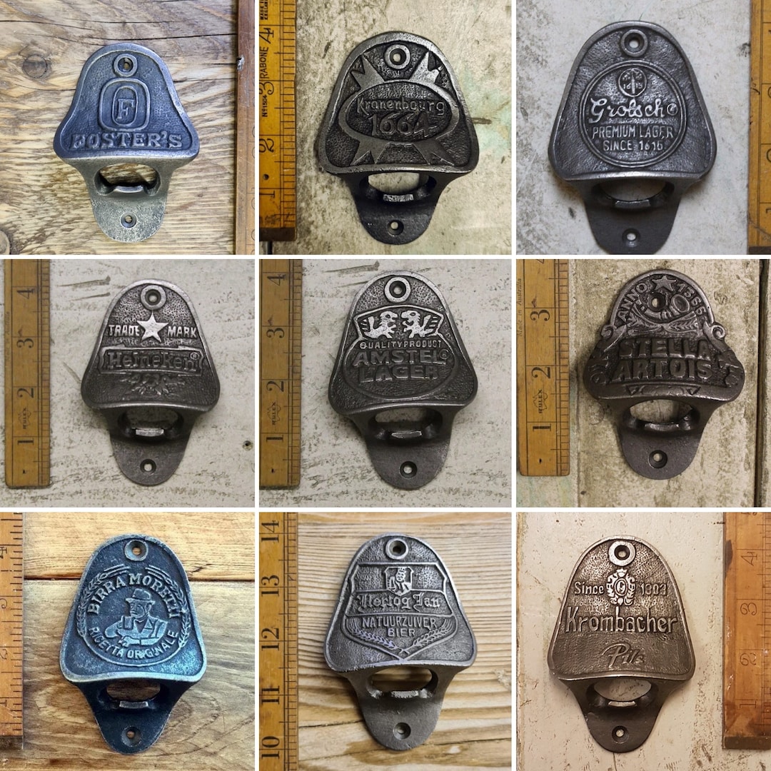 LAGER: Cast Iron Wall Mounted Bottle Opener - Vintage Style Home Garden ...