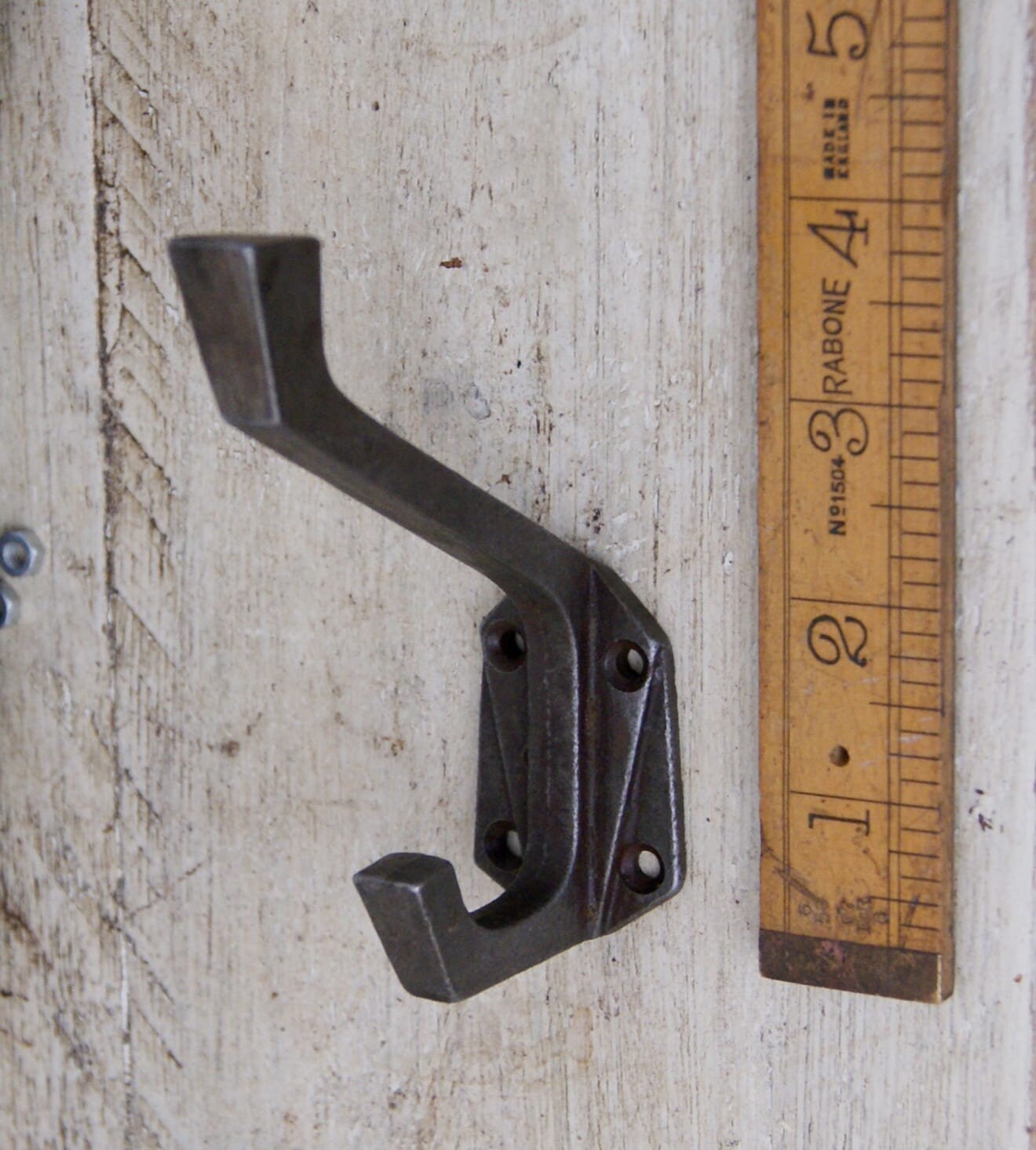 ART DECO Cast Iron Double Coat Hook Antique Style Rustic | Etsy