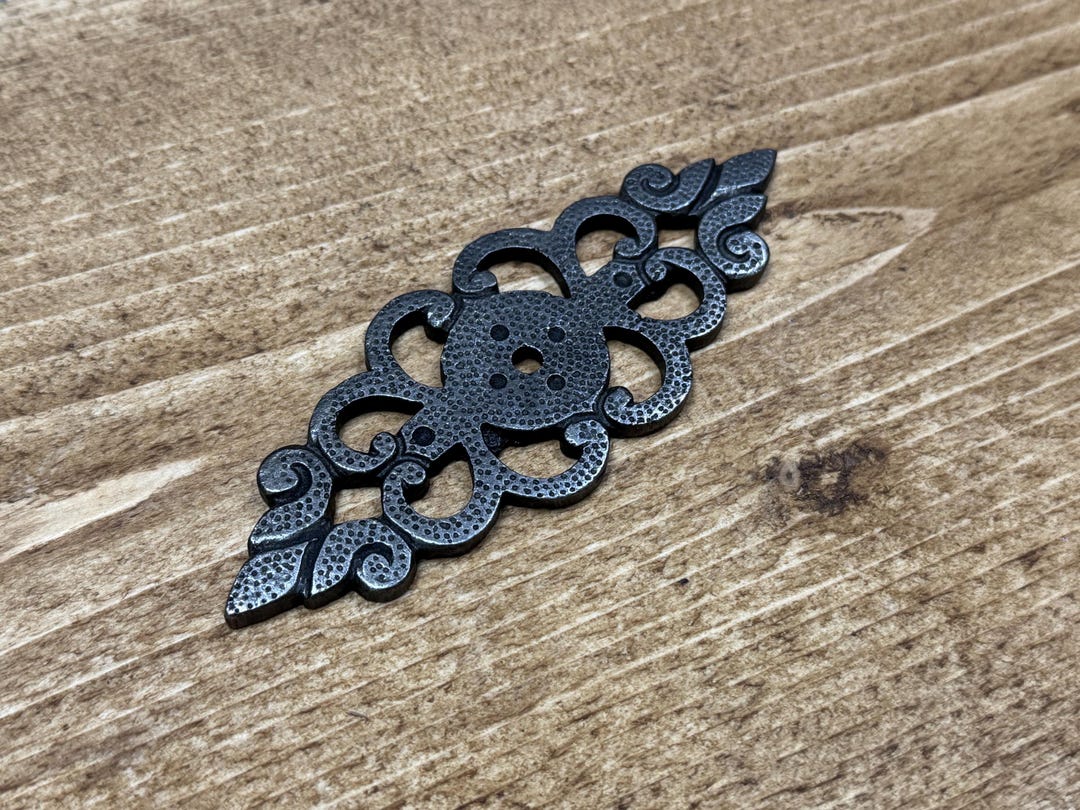 FILIGREE \ Antique Iron Backplate for Knobs and Handles \ Rustic ...