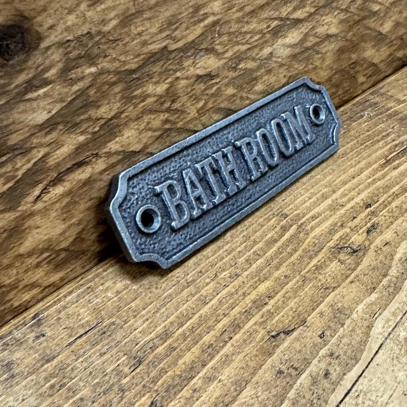 Rustic Bathroom Signs - Etsy