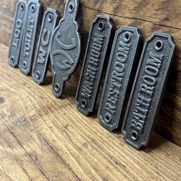 Metal Toilet Sign - Etsy