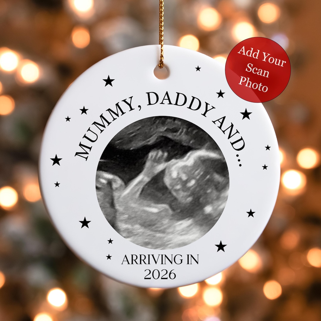 Baby Scan Christmas Decoration, Personalised Ultrasound, Baby Pregnancy ...