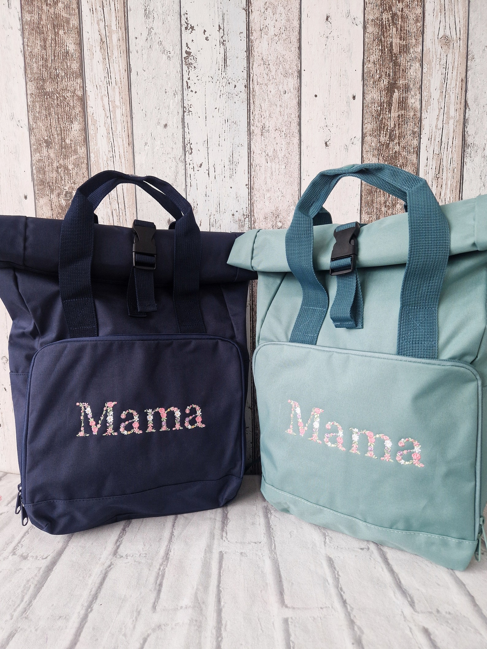 MAMA Backpack, Embroidered Floral Letter Bag, Gift for Mum, Mother's ...