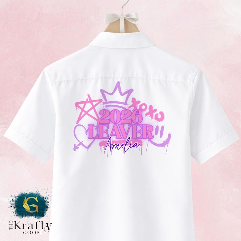 Graffiti School Leaver Shirt 2026, Personalised Leavers Shirt, Leavers ...