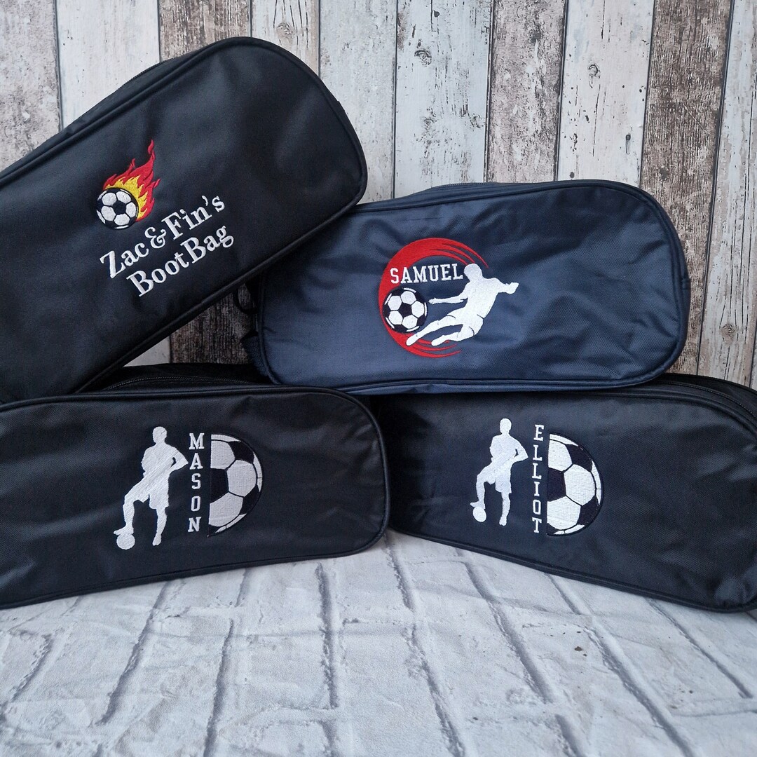 Personalised Boot Bag, Embroidered Football Bag, Unisex Football Shoe ...