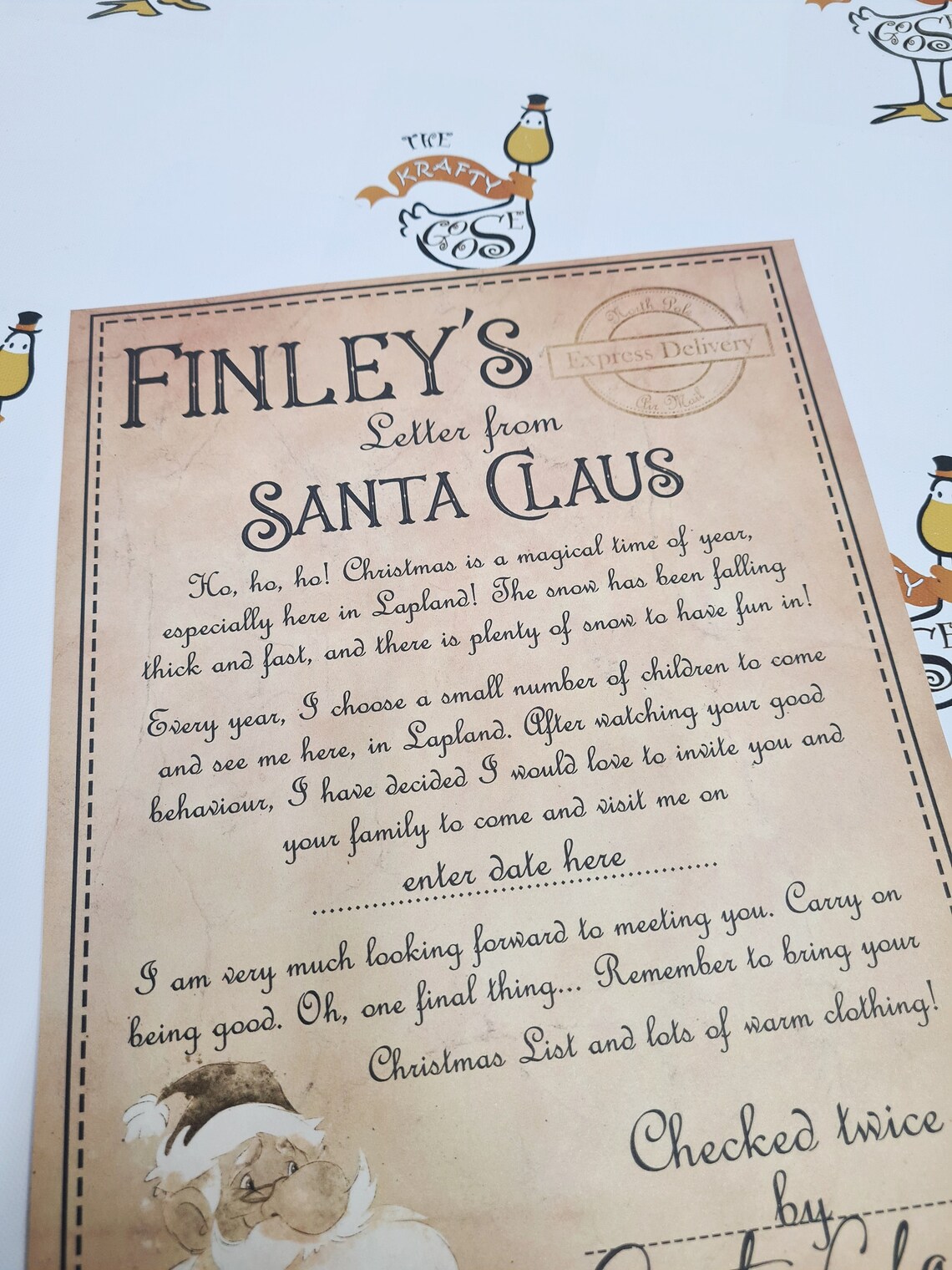 LAPLAND INVITE Personalised Invitation to Lapland UK - Etsy