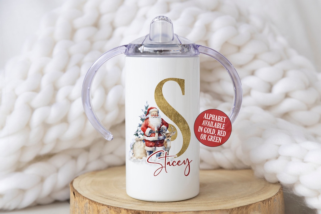 Christmas Sippy Cup, 12oz Personalised Children's Tumbler, Stocking ...