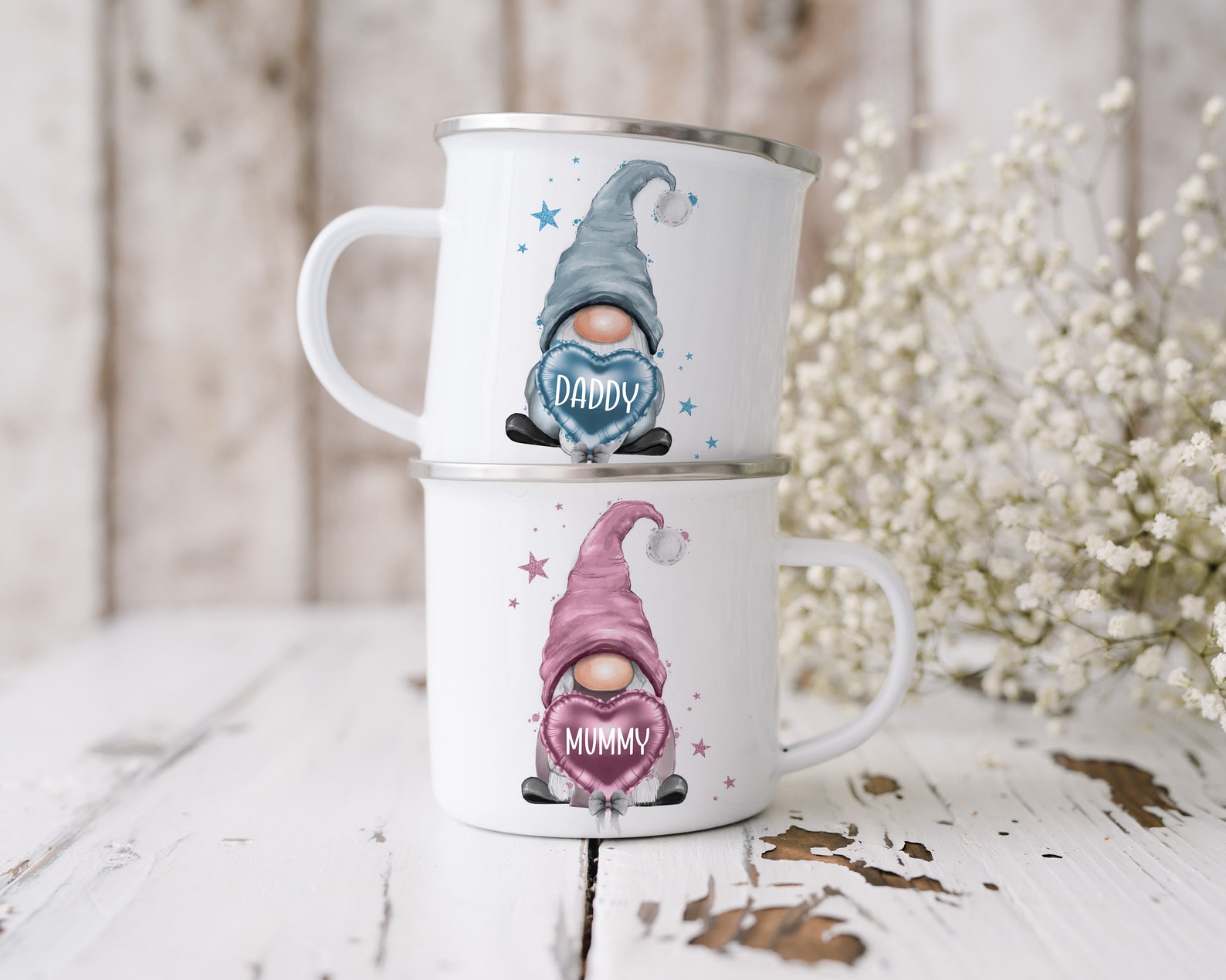 Personalised Gonk Mug, Pink or Blue Gonk, Stocking Filler, Perfect Gift ...