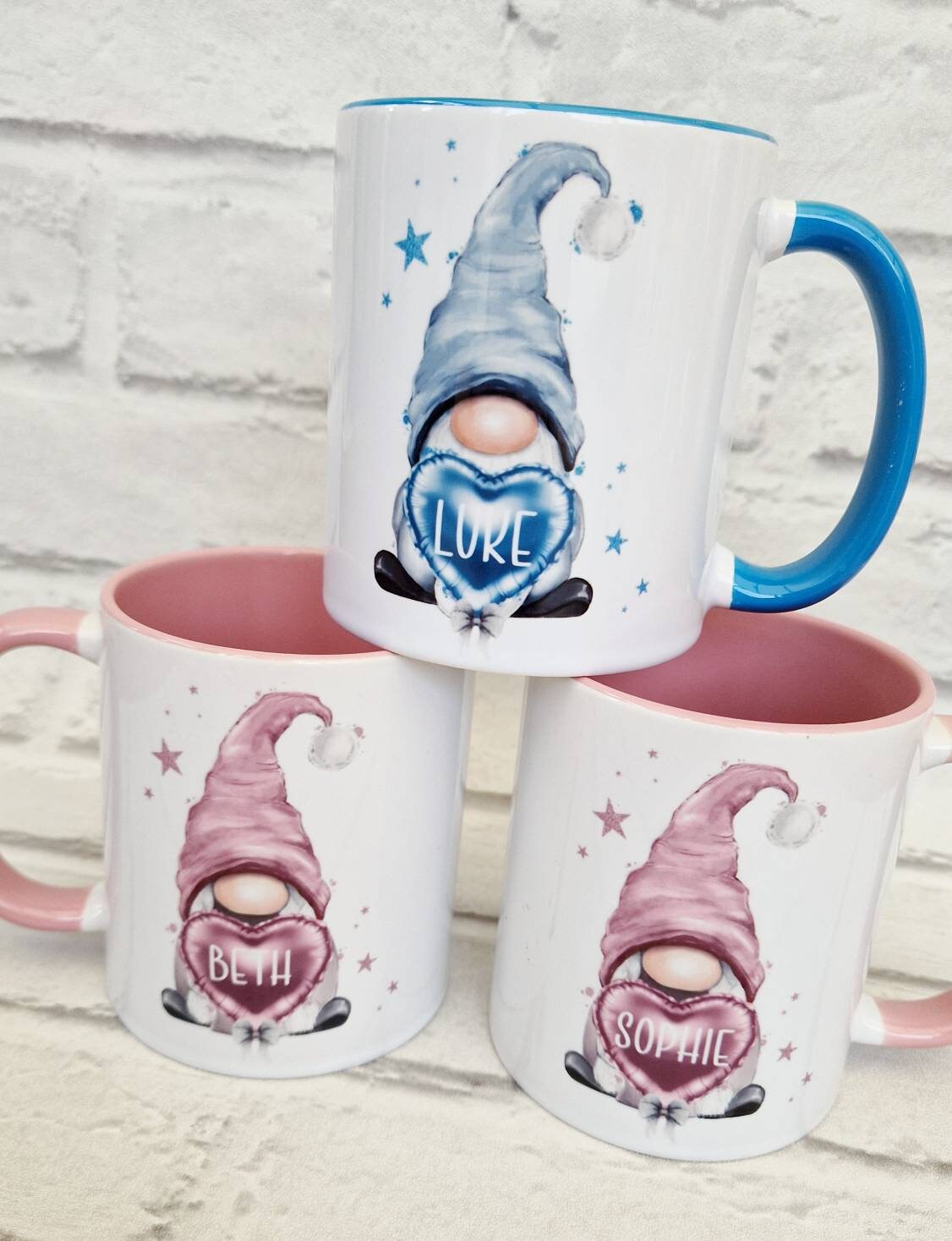 Personalised Gonk Mug Pink or Blue Gonk Stocking Filler - Etsy