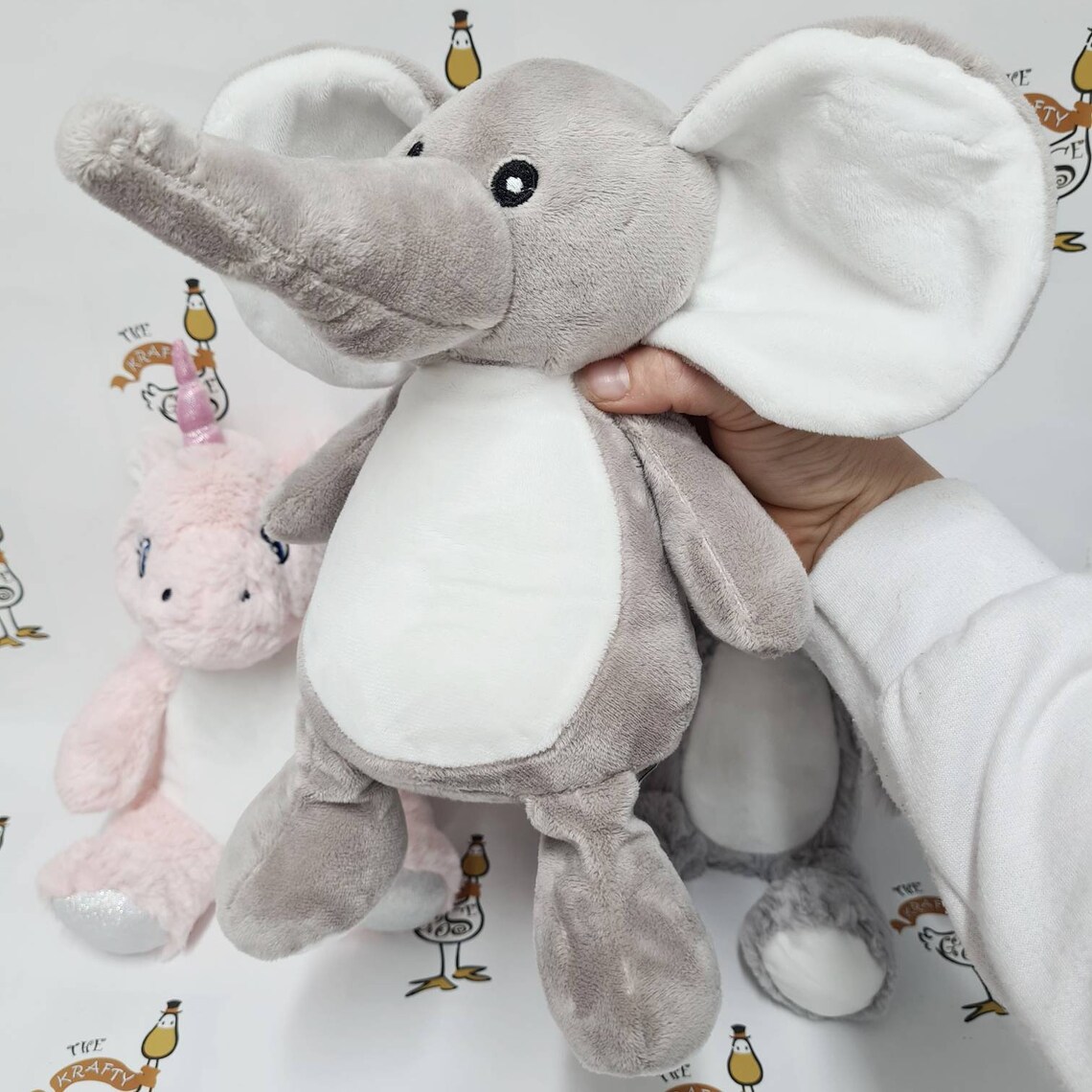Personalised New Baby Gift, Plush Soft Toy, Printed Birth Stats, Baby ...